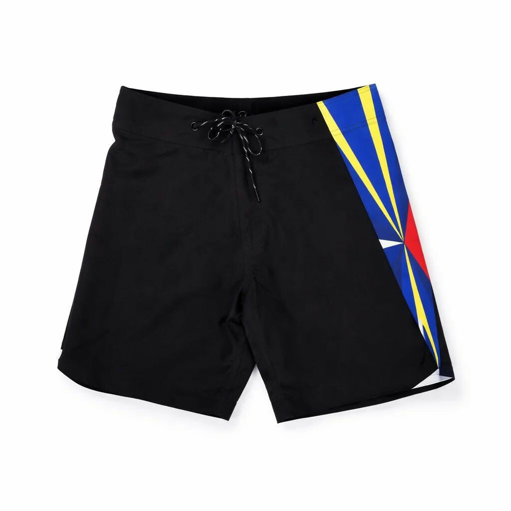 Short de bain Noir aux couleurs du drapeau de La Réunion – ekumen